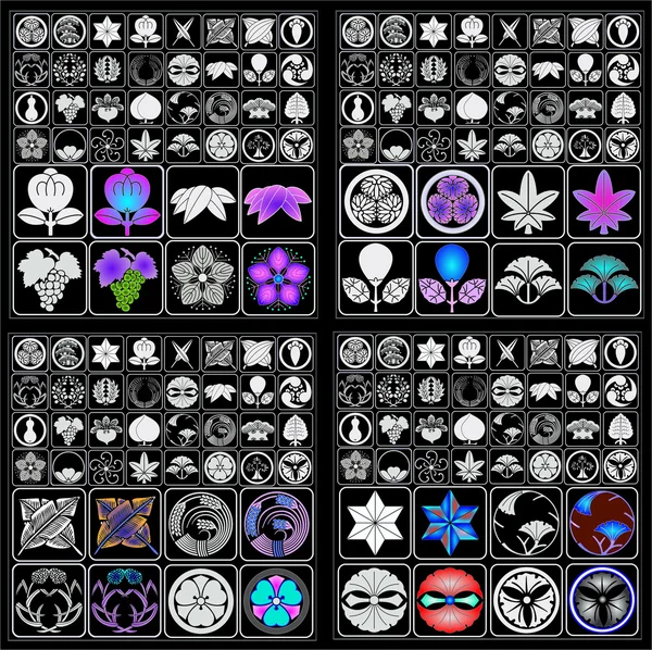Japanese crests family emblems — Stock Photo © JRTBurr #90512536