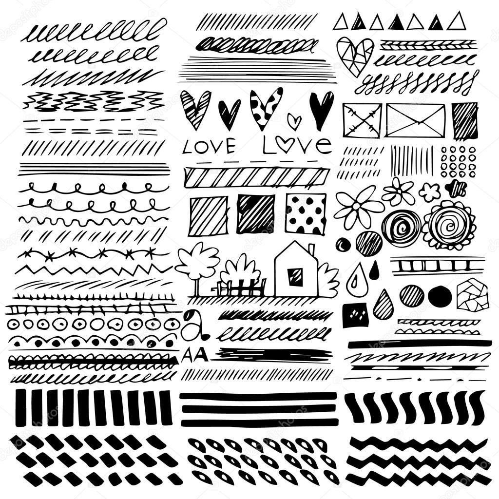Set of graphical symbols Stock Vector by ©AntoninaSh 71416269