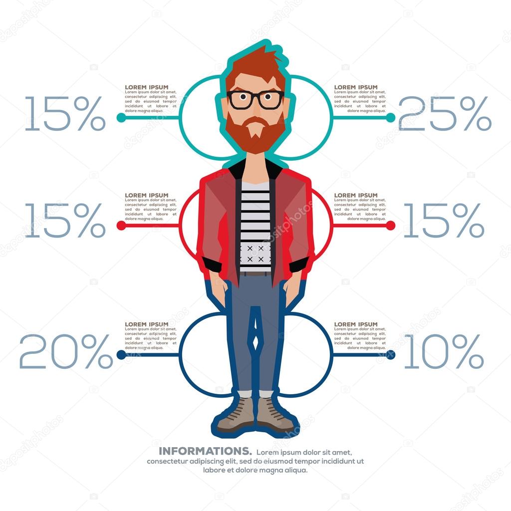 A Men infographic Stock Vector Image by ©Illustratiostock #108260248