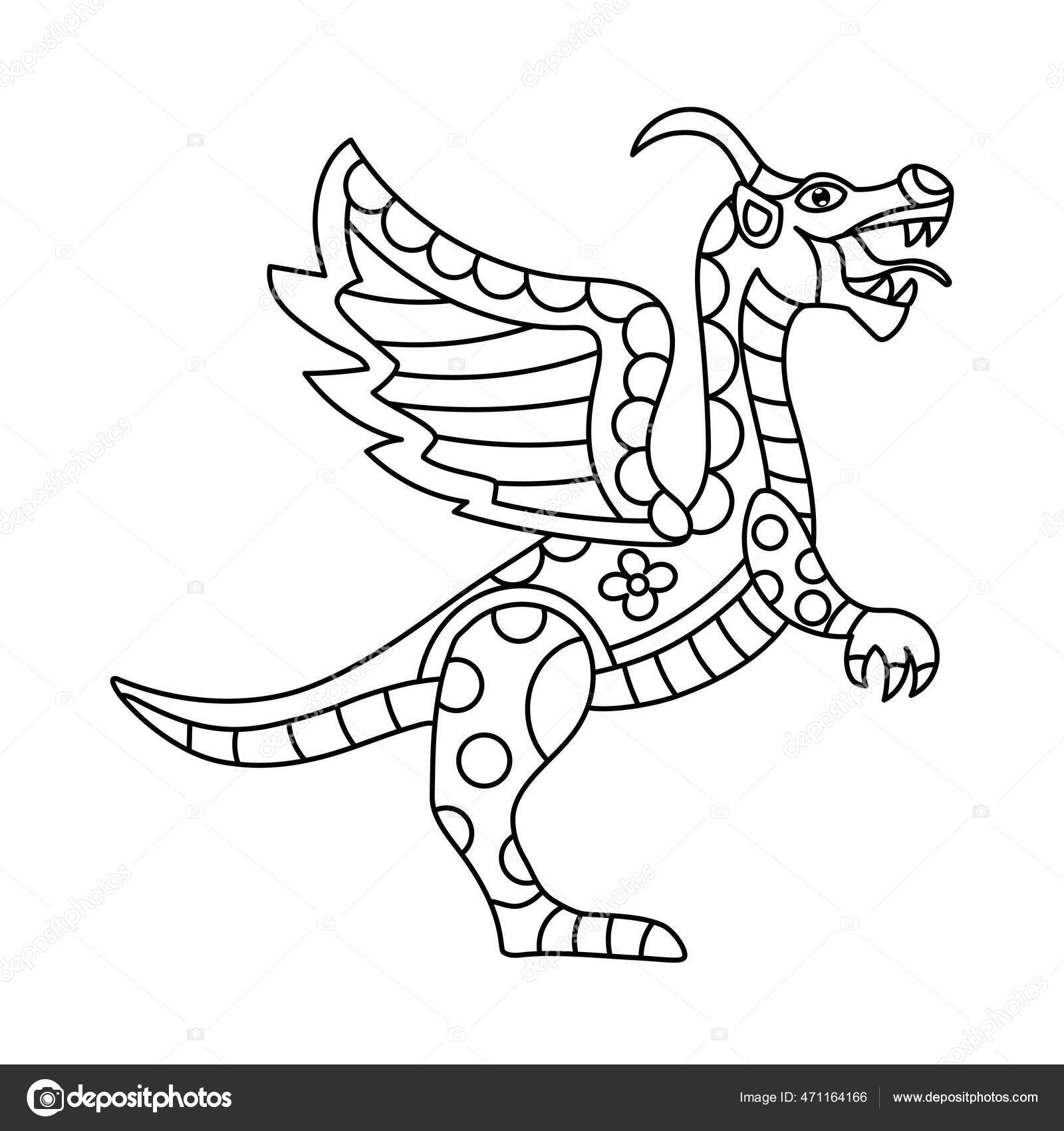 Alebrije de un dragón Cultura mexicana Vector de stock por ...