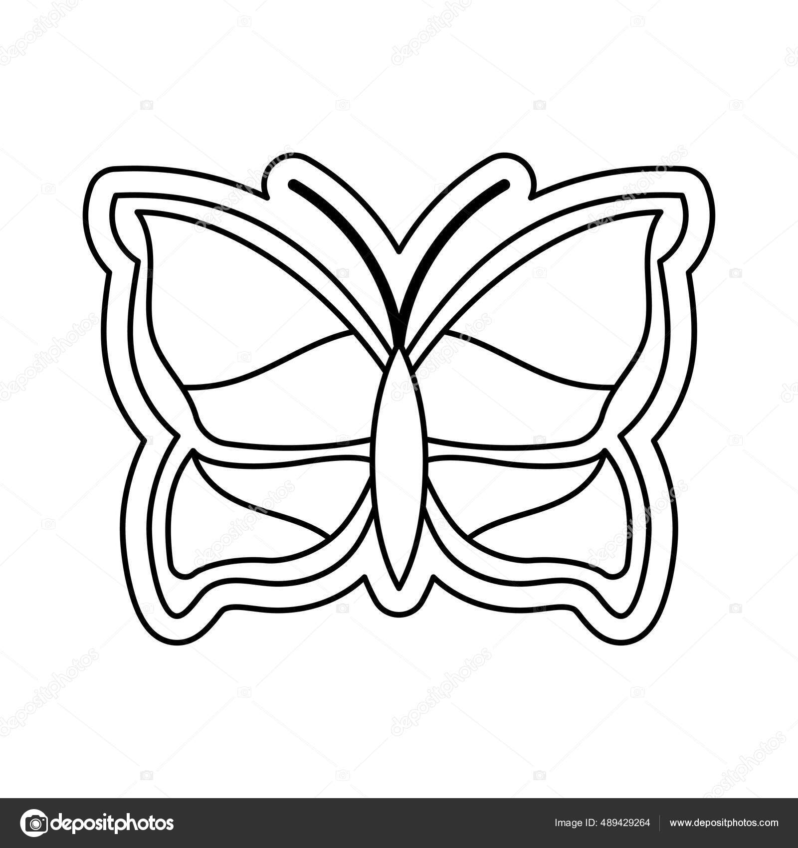 Isolated butterfly icon with no color Stock Vector by ©Illustratiostock ...
