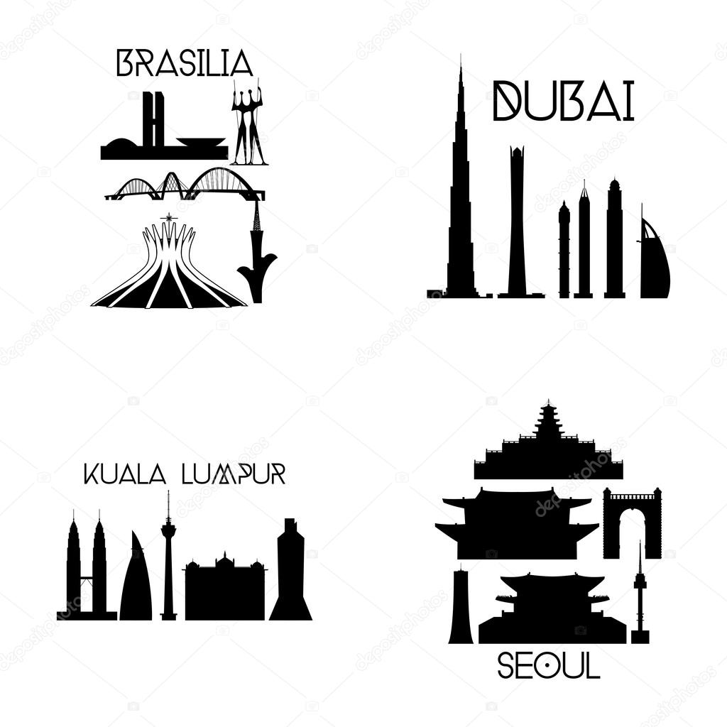 Famous places Stock Vector Image by ©Illustratiostock #57697343