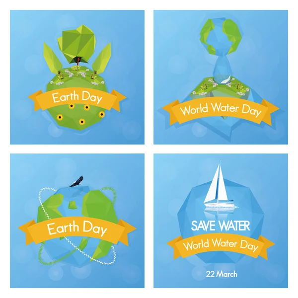Earth day set Vector Art Stock Images | Depositphotos
