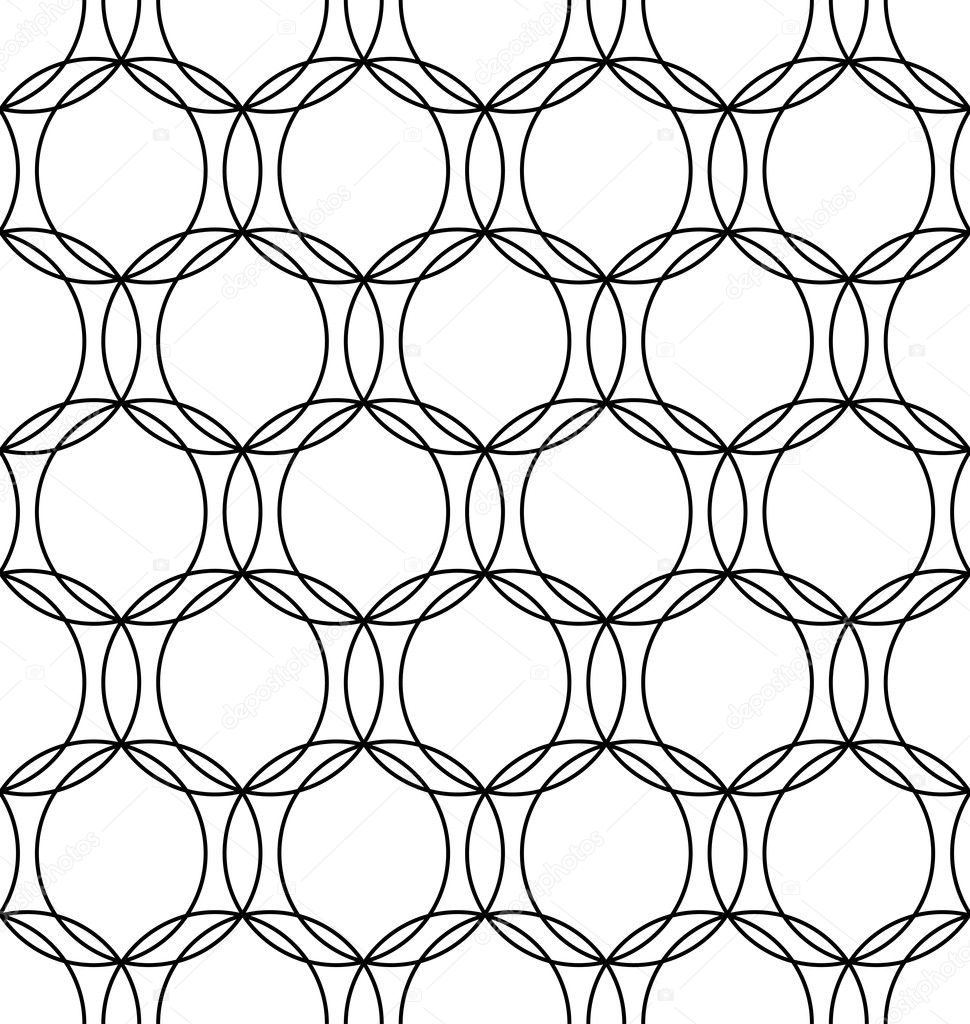 Black and white geometric seamless pattern with line. Stock Vector by ...