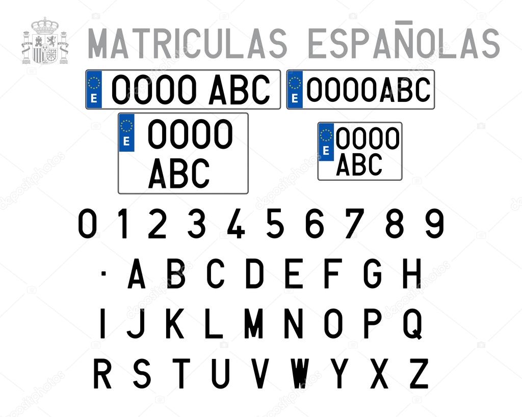Spanish License Plates Stock Vector Image by ©pablofdezr1984 #116583202