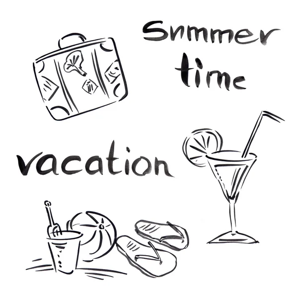 Summer Holiday Clipart Black And White