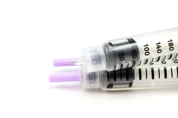Grey insulin syringe pen — Stock Photo © Abydika #57019839