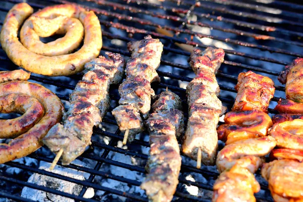 Assorted meat on grill - Stock Image - Everypixel