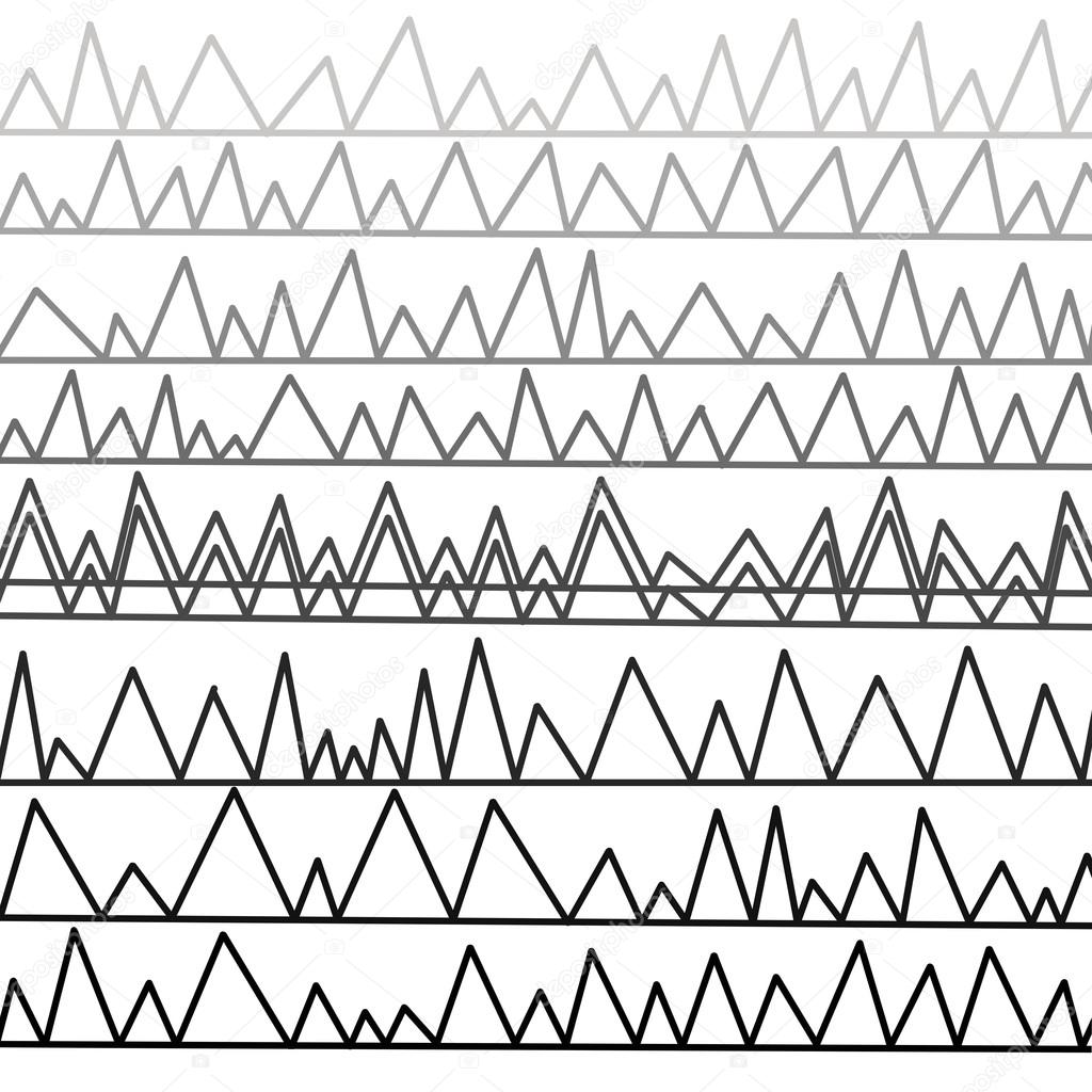 Broken lines, from light grey to black — Stock Photo © Miuda #95620670