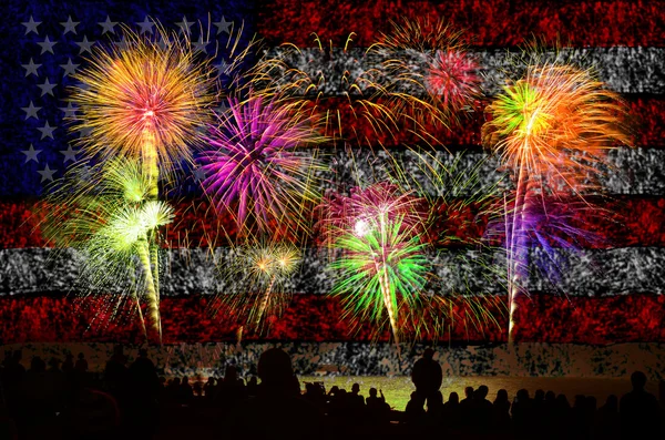 American flag fireworks Stock Photos, Royalty Free American flag ...