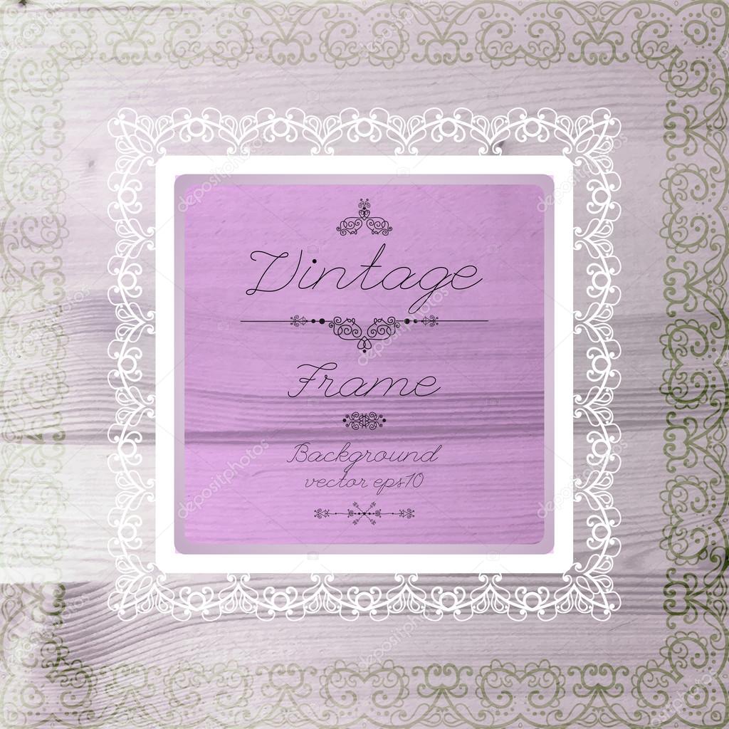 Vintage frame on wood texture Stock Vector Image by ©milissa4like #77306182