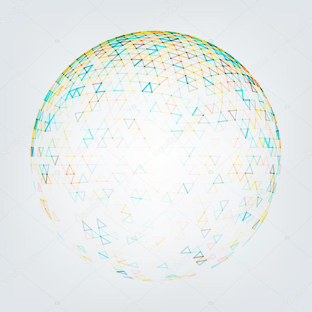 Illustration of Abstract Low Poly Sphere Stock Vector by ©valex113 ...