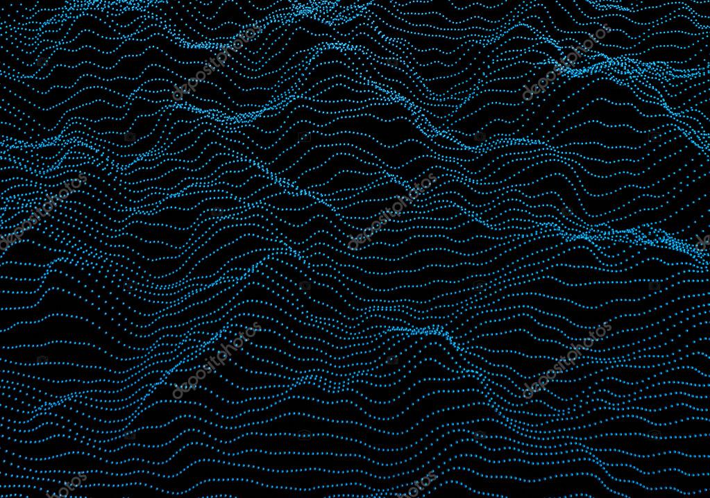 Abstract 3D Rendering of Waves with Particles. — Stock Photo © valex113 ...
