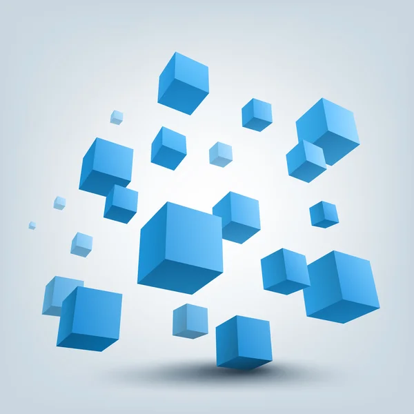 Composition cubes 3d | Composition with 3d cubes. — Stock Vector ...