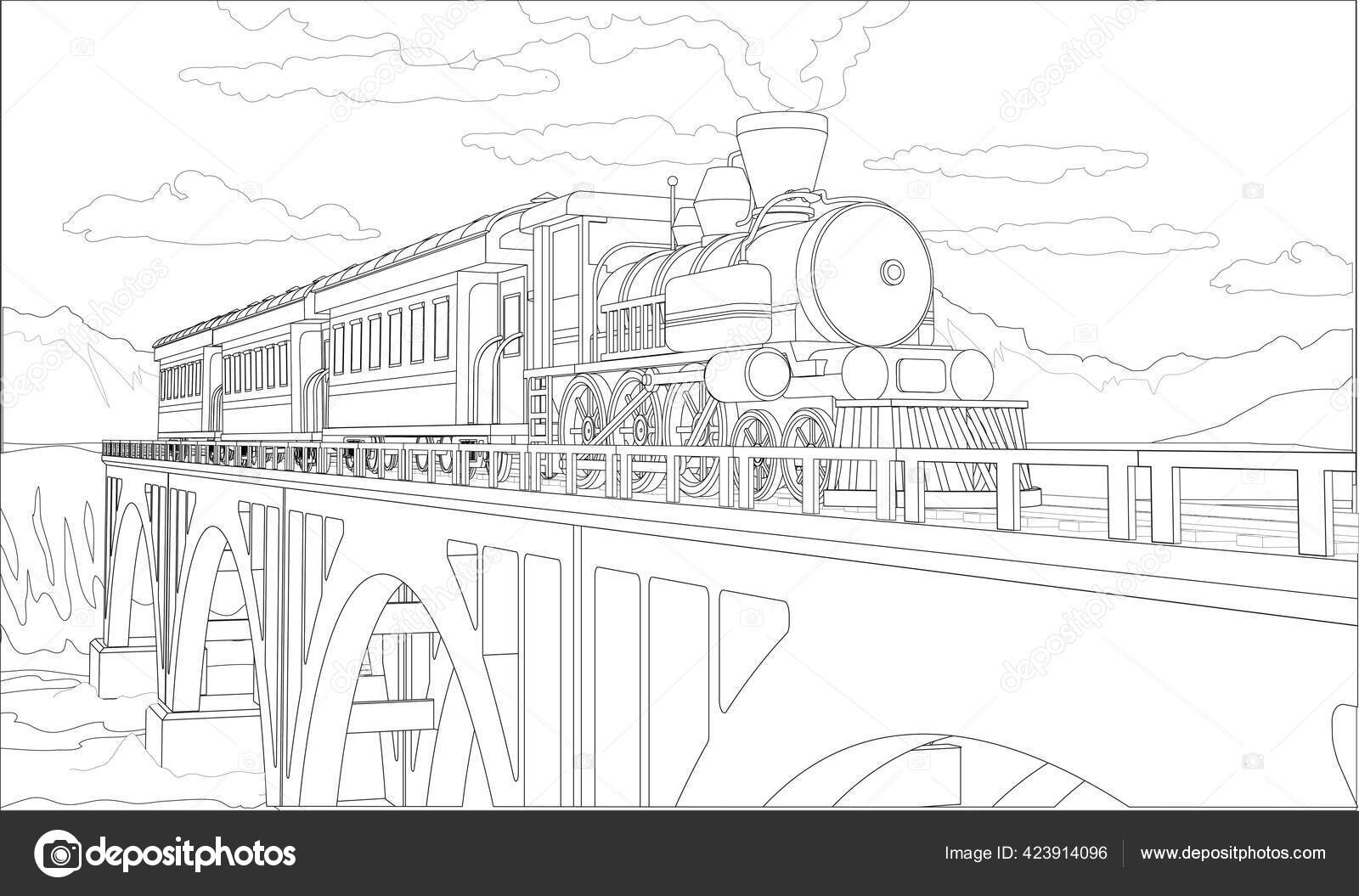 Dibujos De Puentes De Trenes Modelo 190 Ideas De Puentes | Puentes,