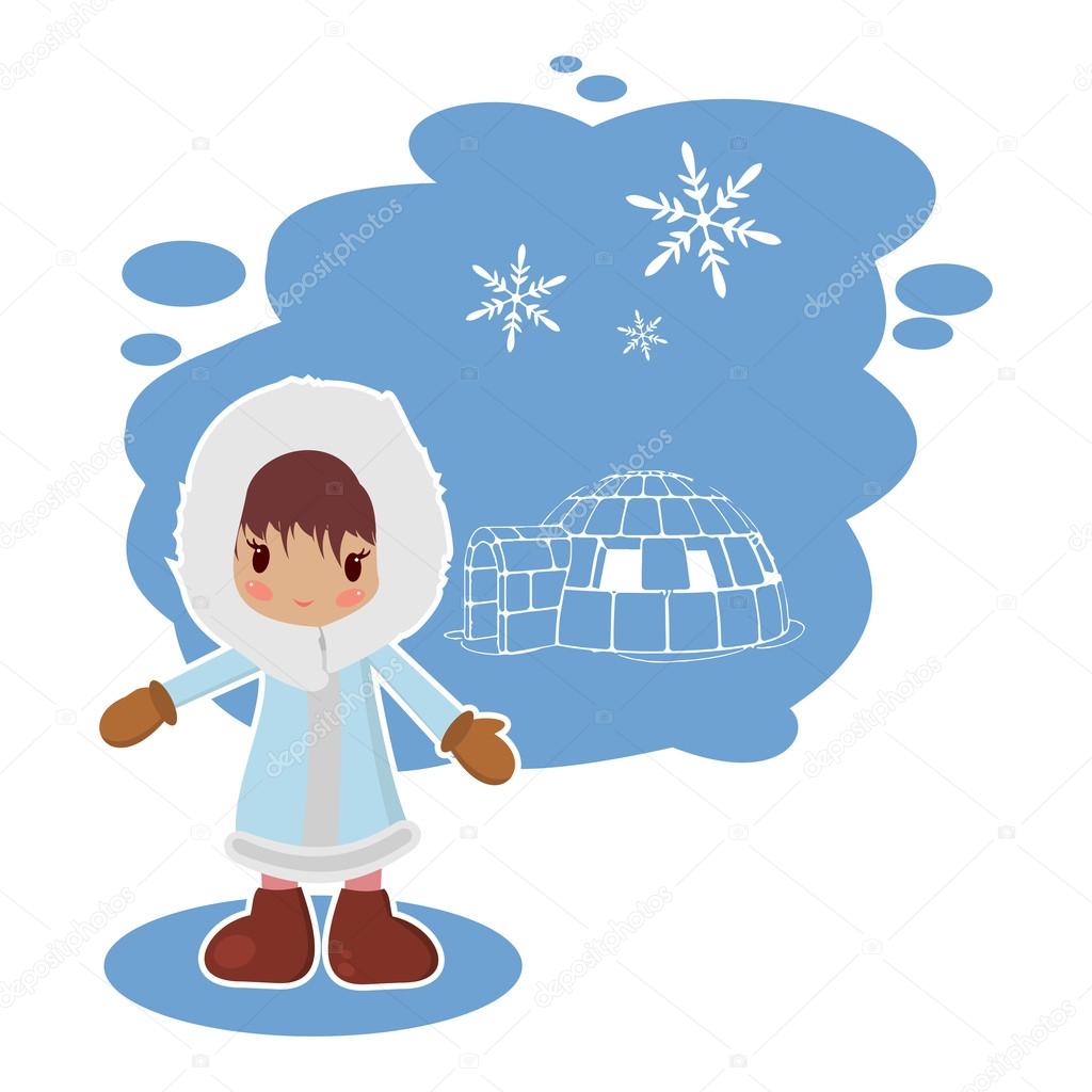 Mejor piso chica esquimal Vector de stock por ©kira2517 94080200