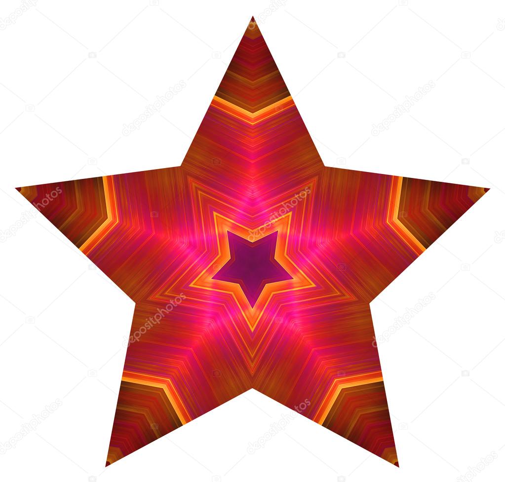 Pentagonal colored star — Stock Photo © IngvarrKirillov #74240623