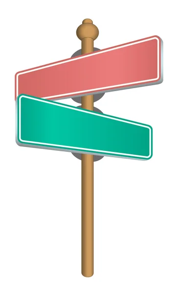 Blank Intersection Street Sign Silhouette