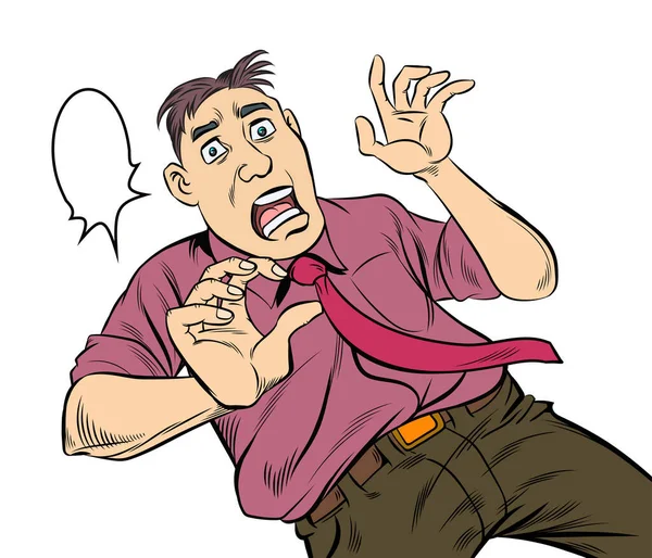 Panicked Person Cartoon