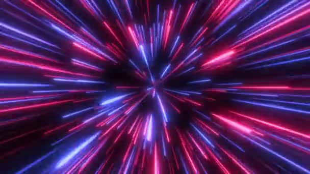 Light Speed Animation Neon Stripes Different Colors Black Background ...