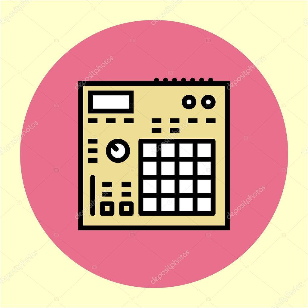 Sampler thinline color round icon Stock Vector Image by ©Sashatigar ...