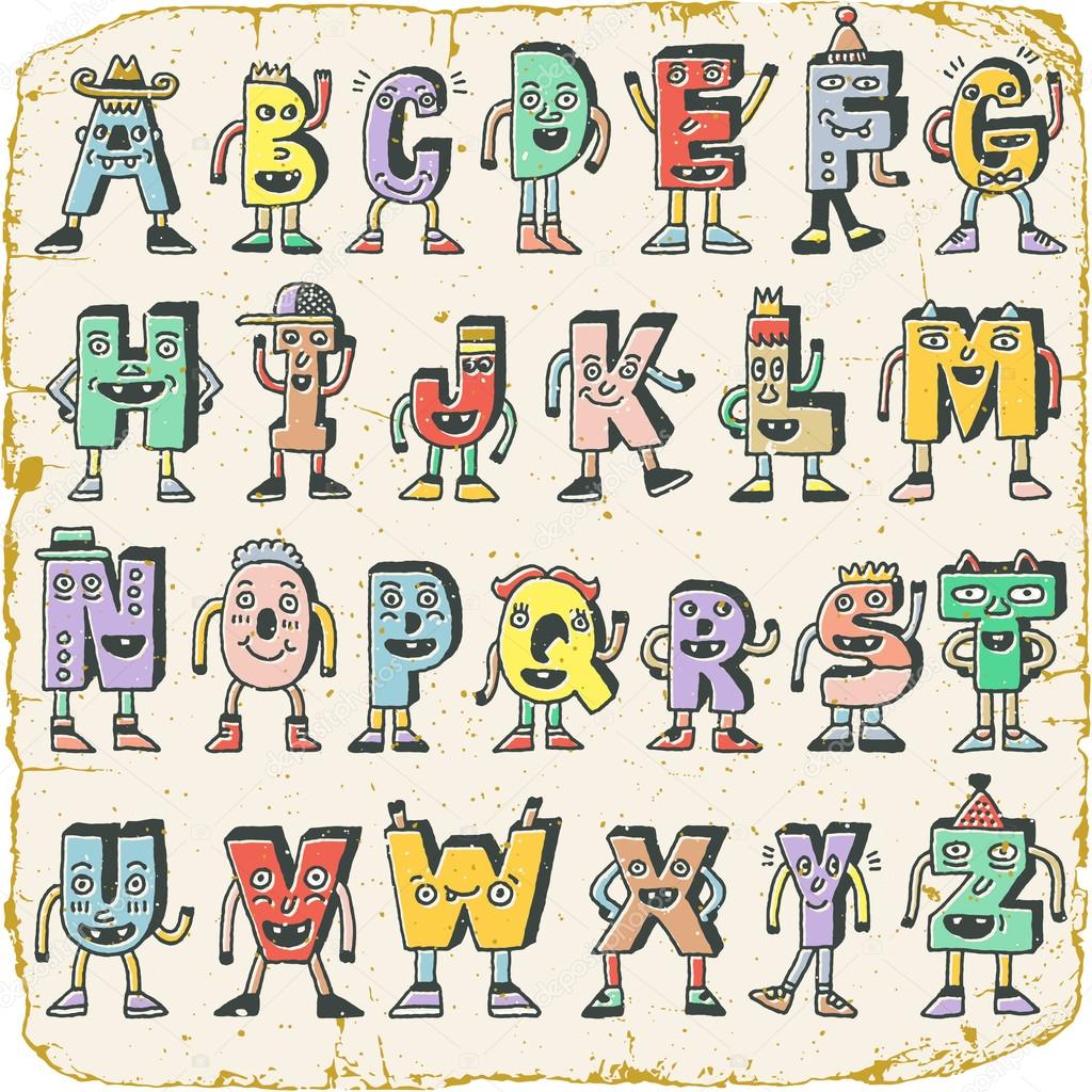 Fantastic Funny Alphabet — Stock Vector © Sashatigar #109127400