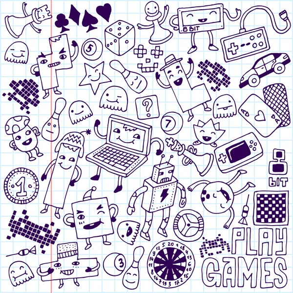 Games doodle Vector Images | Depositphotos