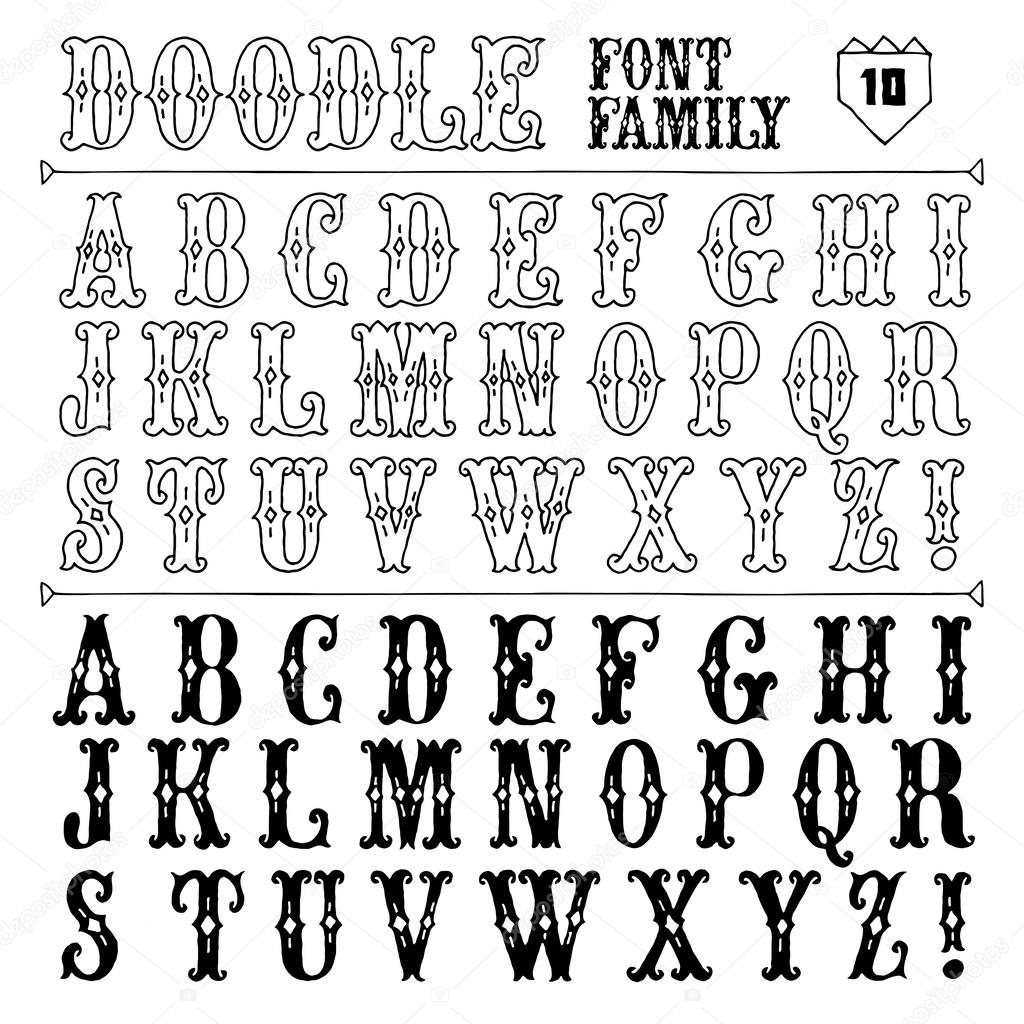 Black and white Alphabet Stock Vector by ©Sashatigar 62851863