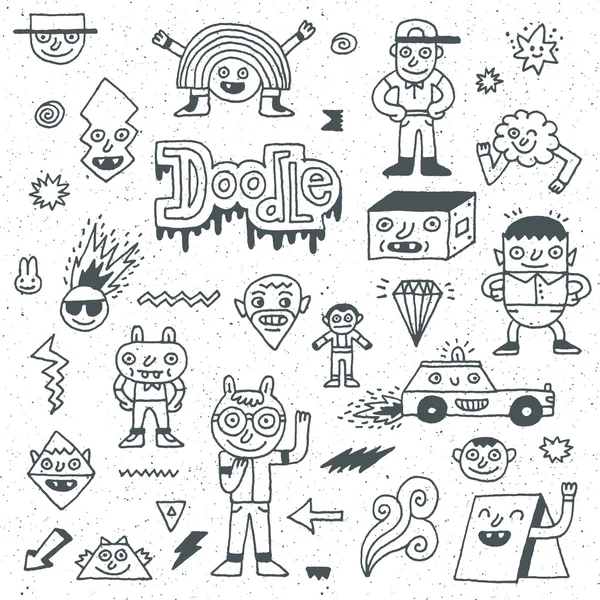 Doodle characters color set Stock Vector Image by ©Sashatigar #94806722
