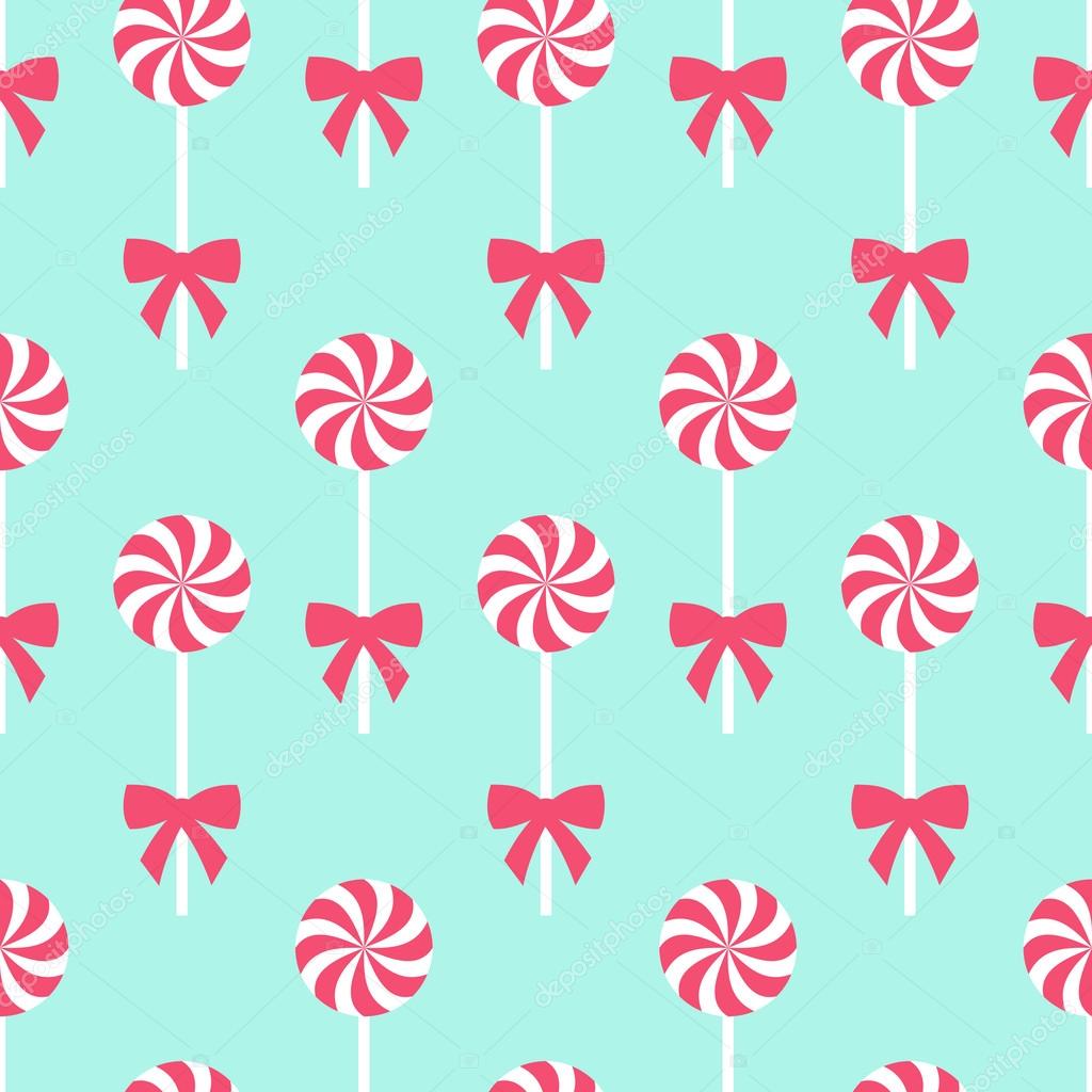 Seamless Christmas pattern with lollipops. Happy — Stock Vector © in ...