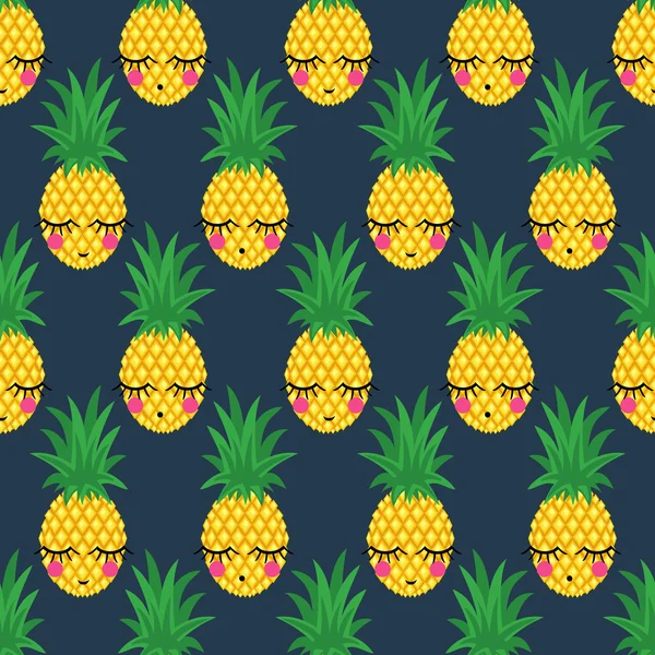 Background: cute pineapple backgrounds | Seamless pineapple background. Cute vector pineapple ...