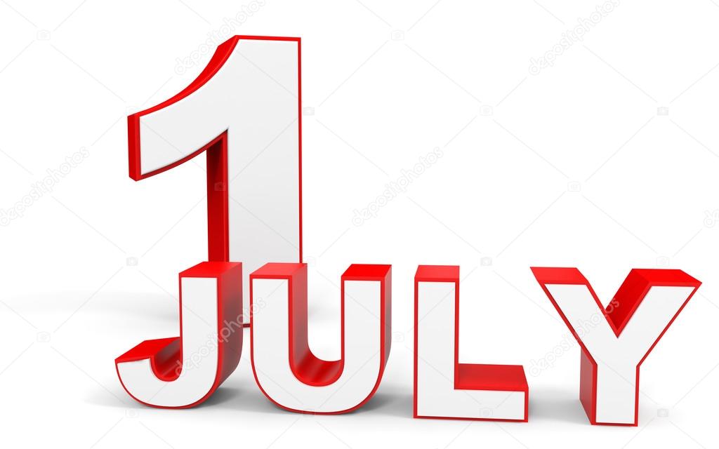July 1. 3d text on white background. Stock Photo by ©iCreative3D 101377272
