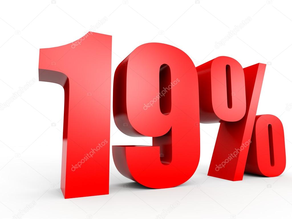 Discount 19 percent off. 3D illustration. Stock Photo by ©iCreative3D ...