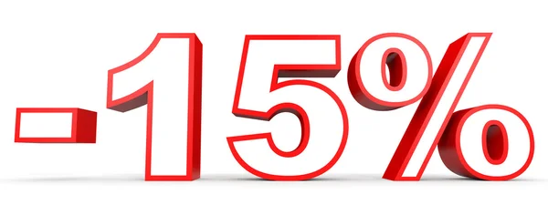 rojo 15% apagado. descuento del 15 por ciento — Fotos de Stock ...