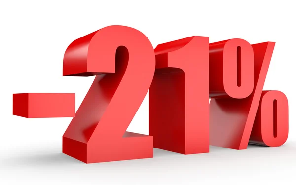 Twenty one percent off. Discount 21 %. — Stock Photo © iCreative3D ...