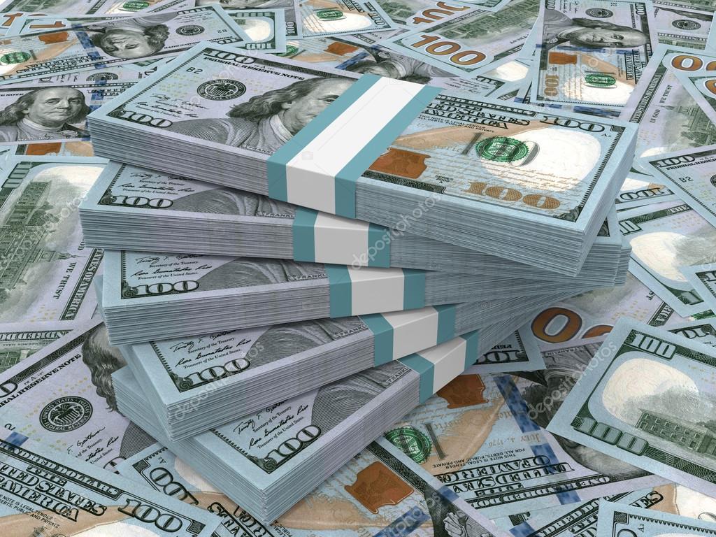 Stacks of money. New one hundred dollars. Stock Photo by ©iCreative3D ...