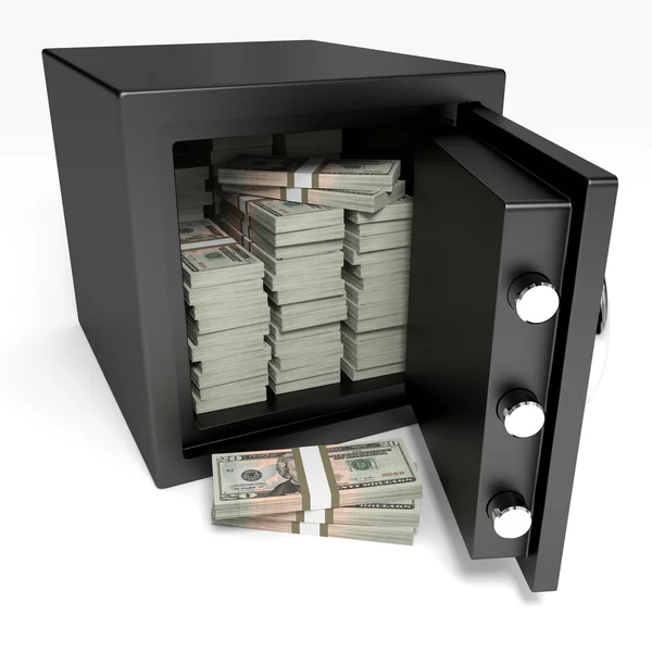 Steel safe full of money — Stock Photo © mmaxer #121468632