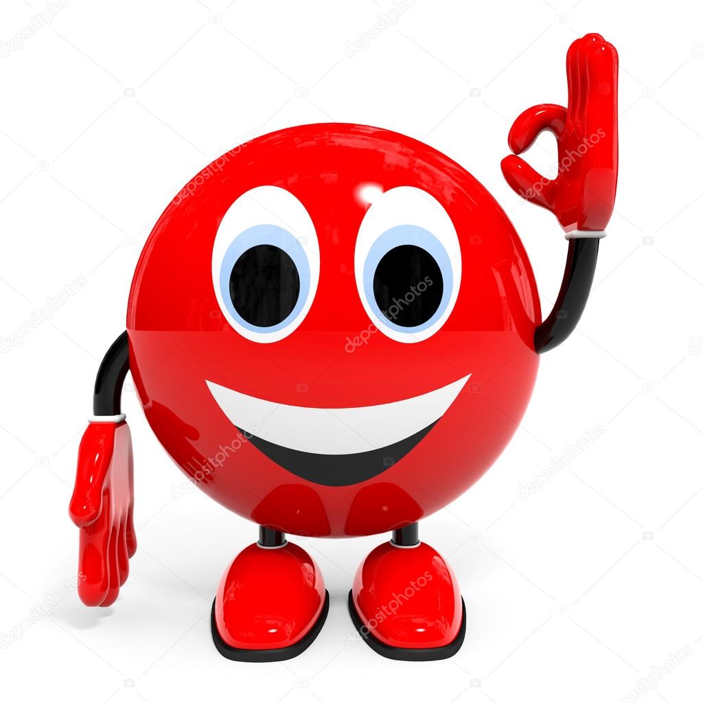 3d character. Ok. Stock Illustration by ©iCreative3D #68885691