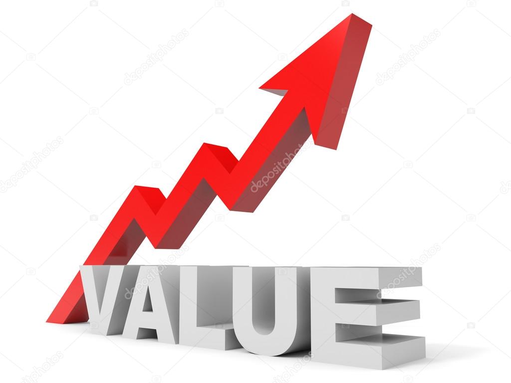 Graph up value arrow. — Stock Photo © iCreative3D #89667188