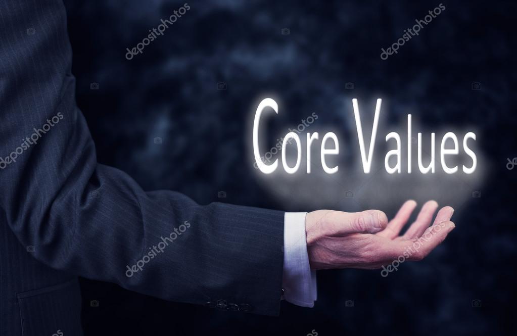 Hand Holding words Core Values. Stock Photo by ©IzelPhotography 73852933