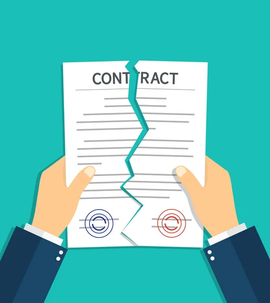 Contrato rasgado Imagens de Stock de Arte Vetorial | Depositphotos