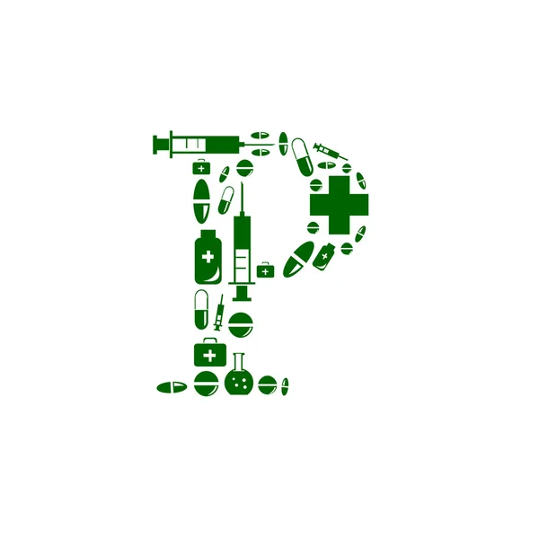 Medical font. alphabet made of medical pills. number 2 Stock Vector ...