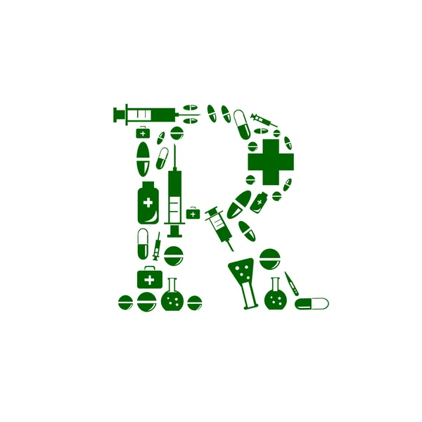 Medical font. alphabet made of medical pills. number 2 Stock Vector ...