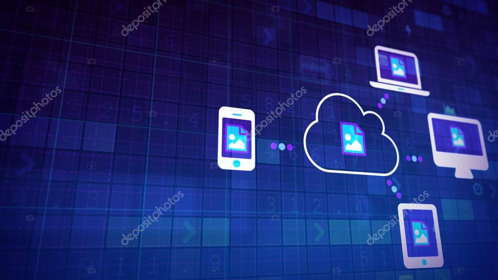 Cloud synchronization platform platform — Stock Photo © hamster3d ...
