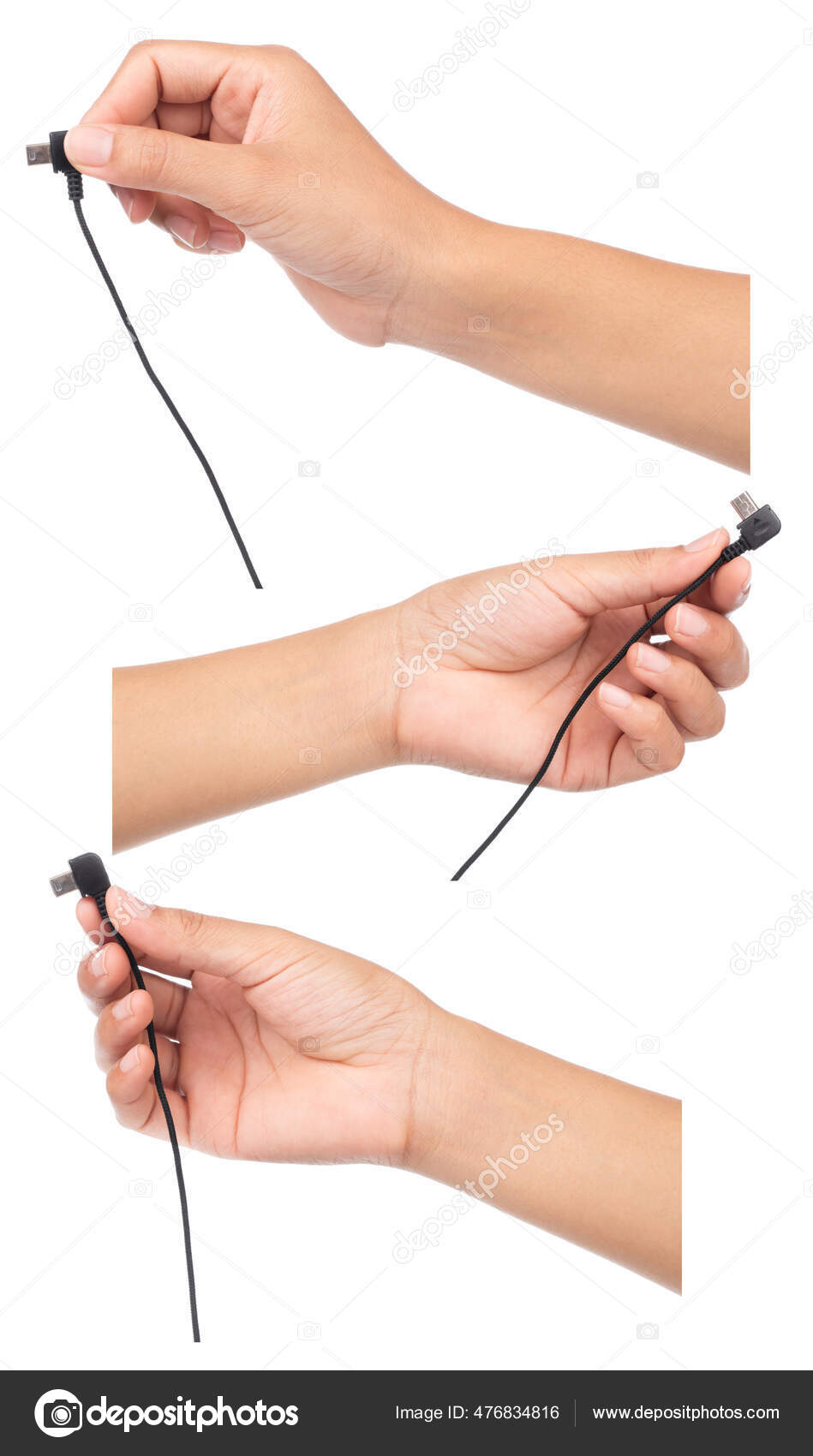 Collection Hand Holding Audio Jack 5Mm Split Mic Headphone Sockets ...