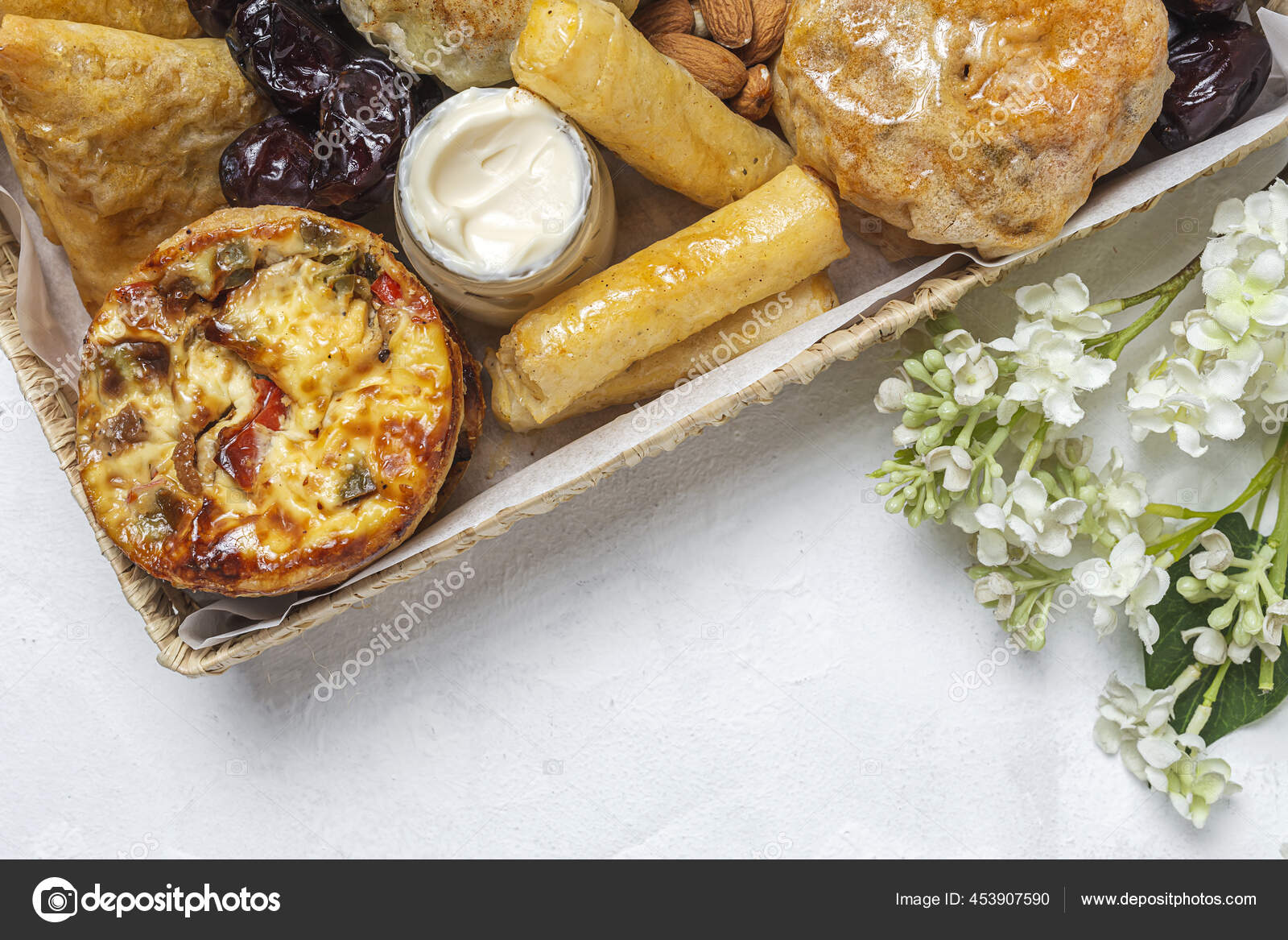 Traditional Assortment Arabic Food Snacks Almonds Dates Moroccan Food ...