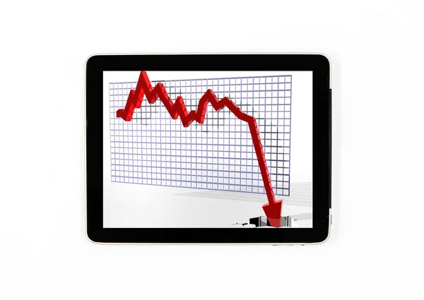 Tablet concept statistics signs: Signs of statistics on the scre ...