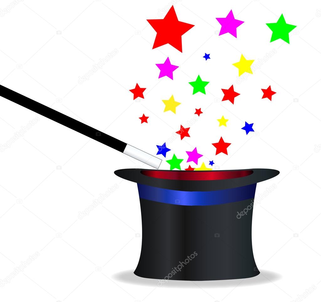 Magic Hat And Wand Stock Vector Image by ©BigAlBaloo #123764950