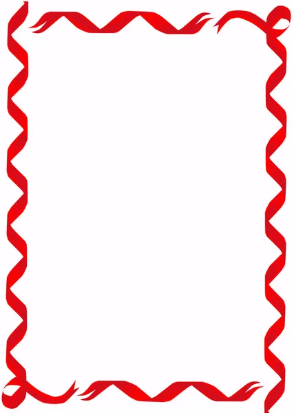 Red Ribbon Border — Stock Vector © BigAlBaloo #54663135