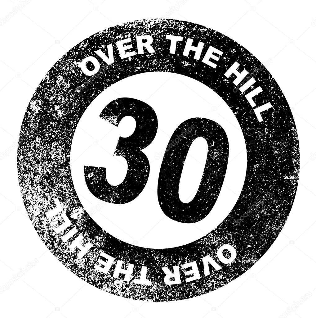 Over the Hill 30 Stamp Stock Vector Image by ©BigAlBaloo #57248831